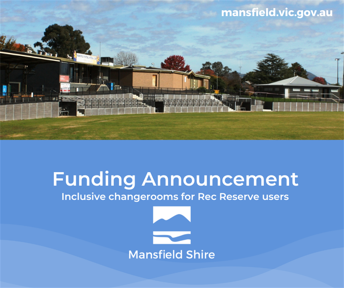 Funding announced for new inclusive changerooms at Recreation Reserve ...